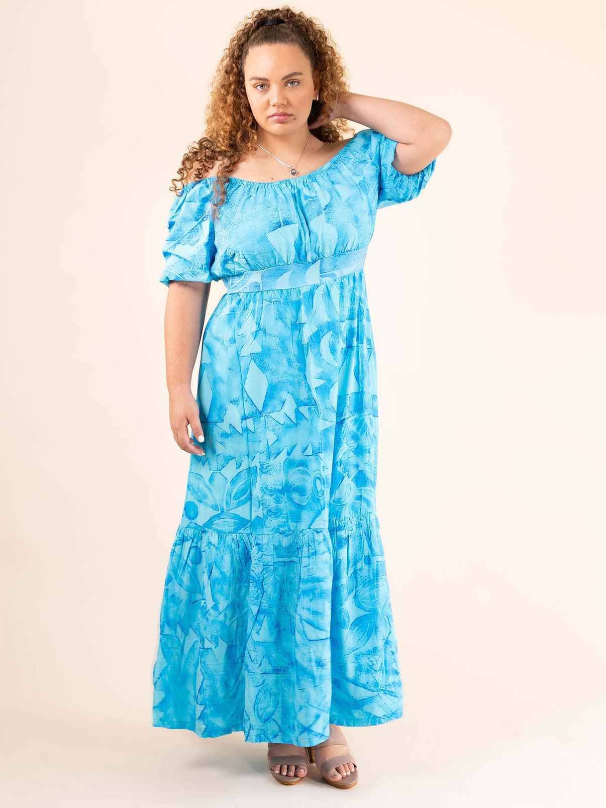 Sheena Dress Long - Sky – Tav